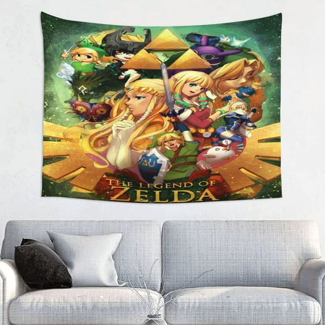 Legend Of Zelda Wall Tapestry Cartoon Poster for Bedroom Aesthetics ...