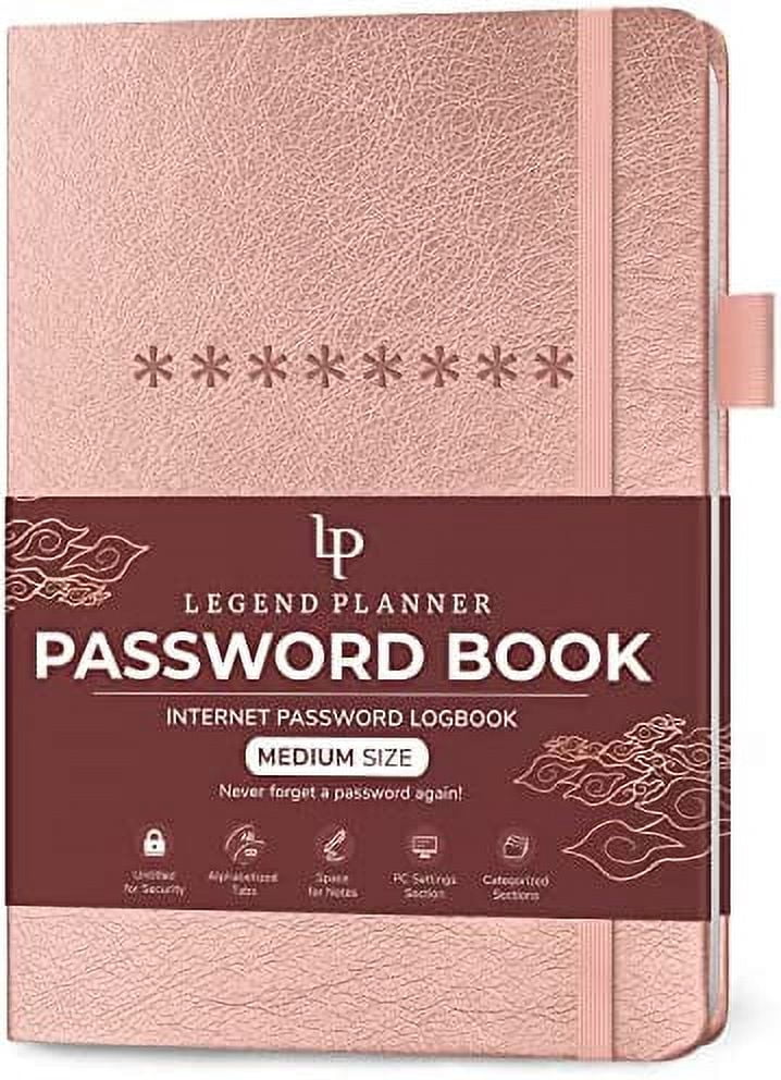 Legend Planner Password Book with Alphabetical tabs. Internet Address ...