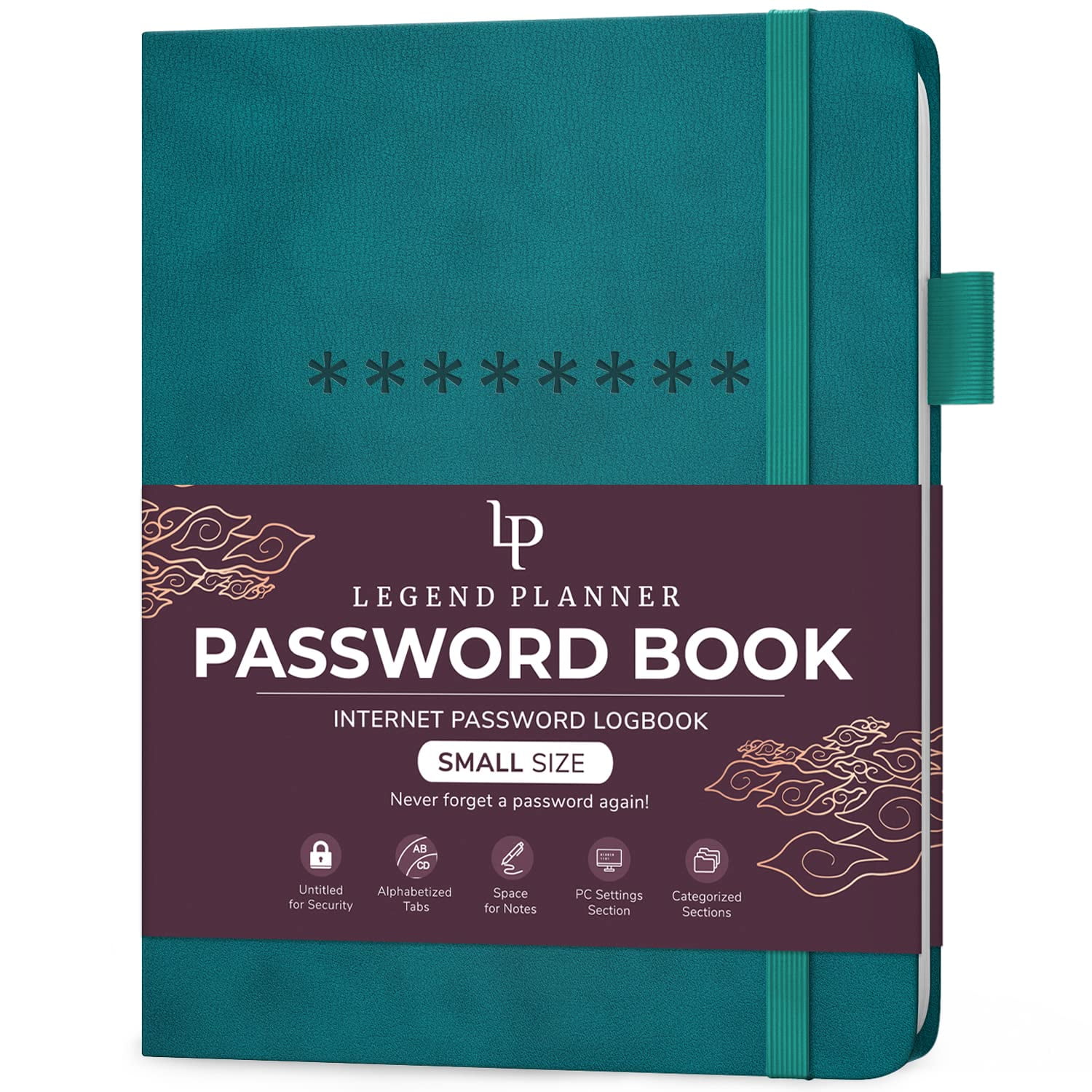 Legend Planner Password Book with Alphabetical tabs. Internet Address ...
