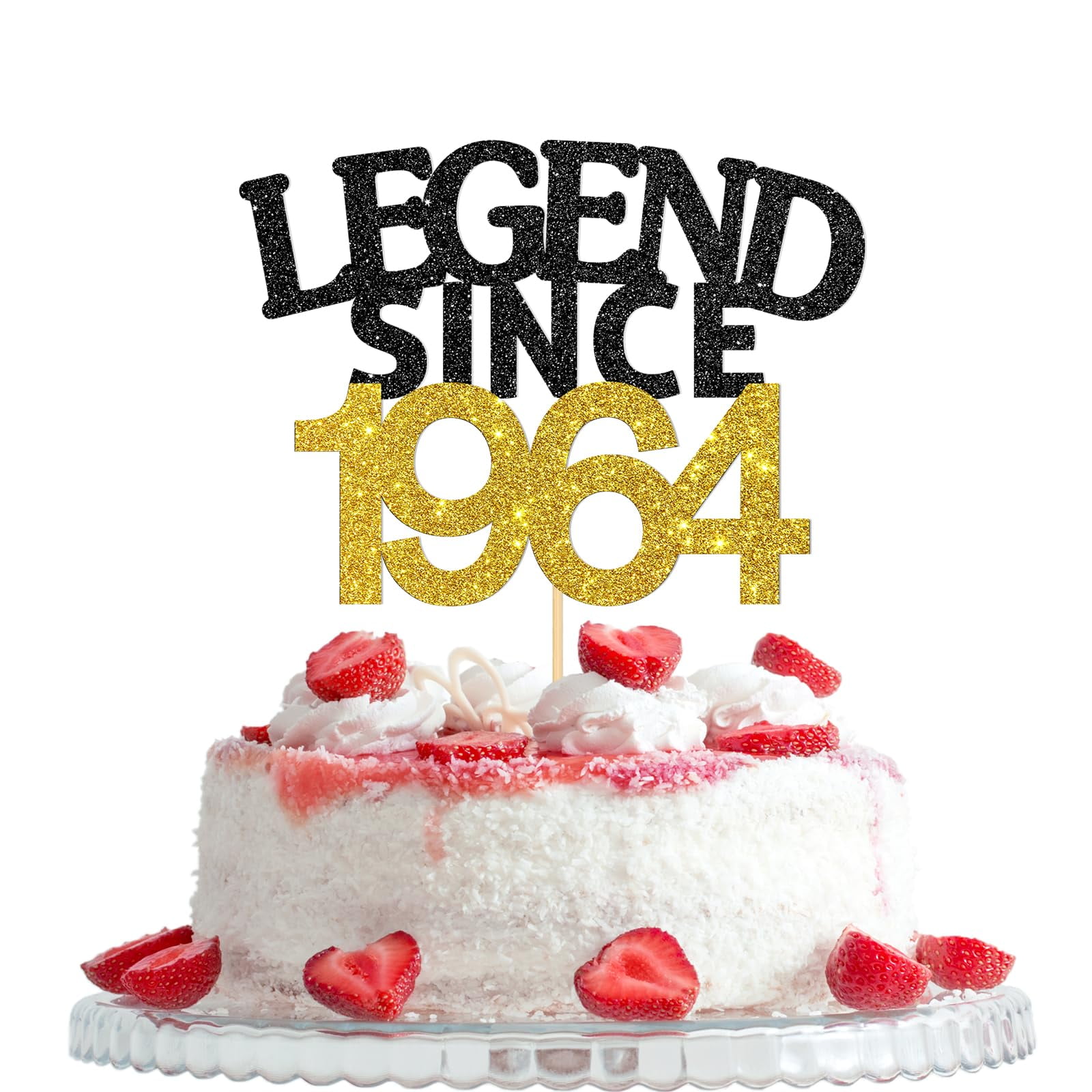 Legend Since 1964 SCH4 Cake Topper,Cheers to 60 Years Old Happy ...