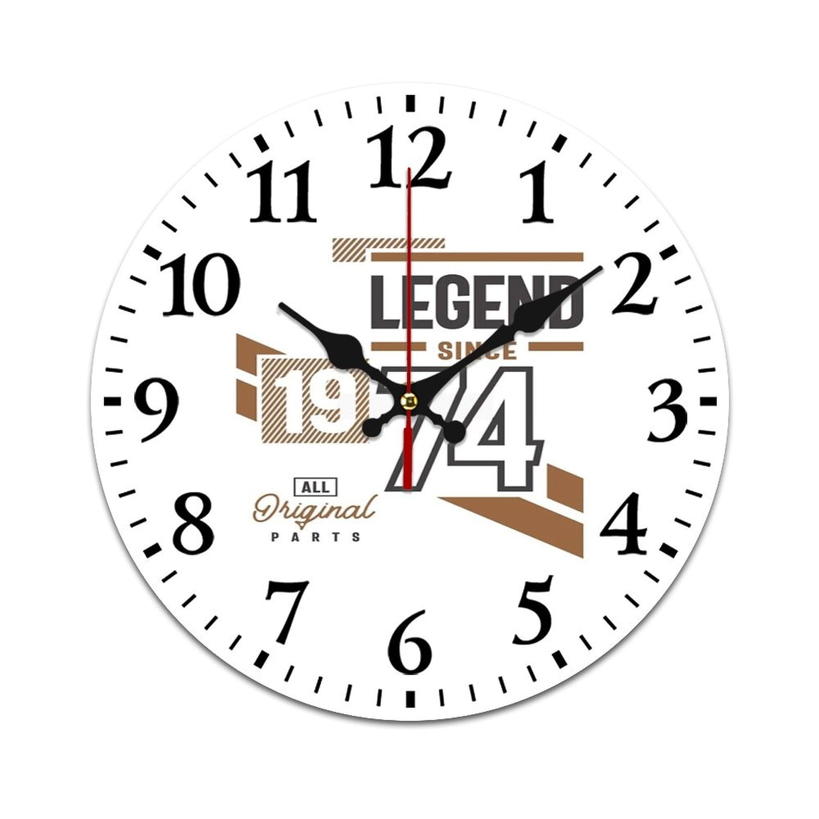 Legend Since 1974 49 Birthday Wall Clock Modern Design Clocks Wall ...