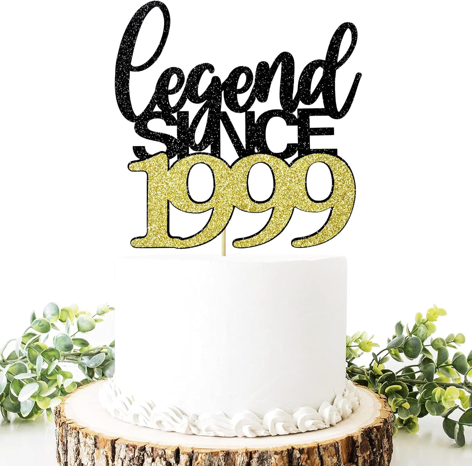 Legend Since 1999 Cake Topper - 24th Birthday Celebration with Black ...