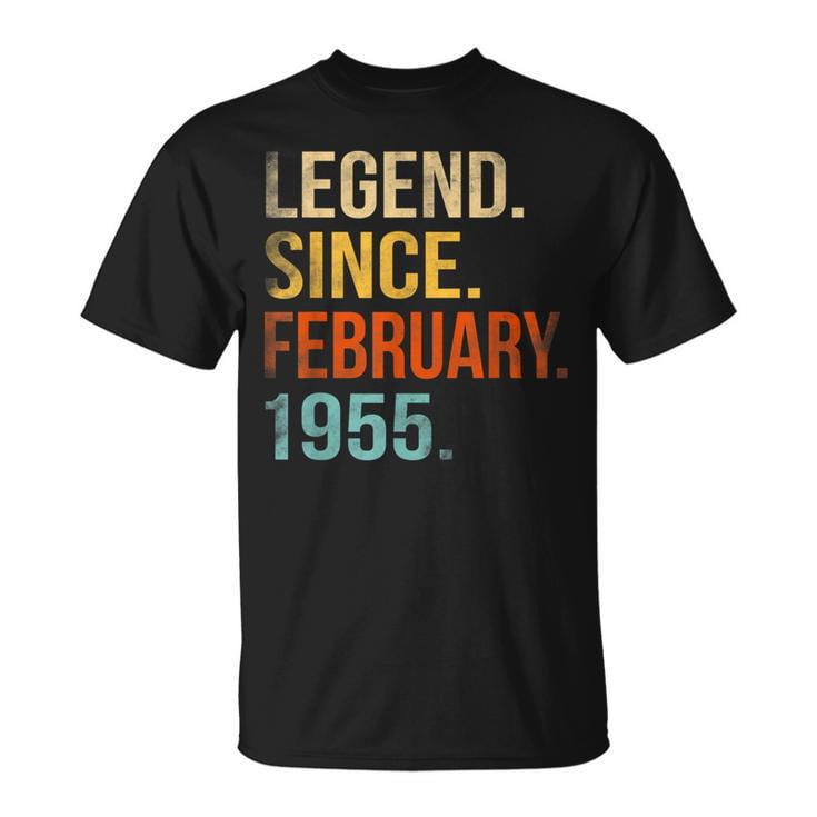 Legend Since February 1955 T-Shirt – 67th Birthday Shirt, Vintage 1955 ...