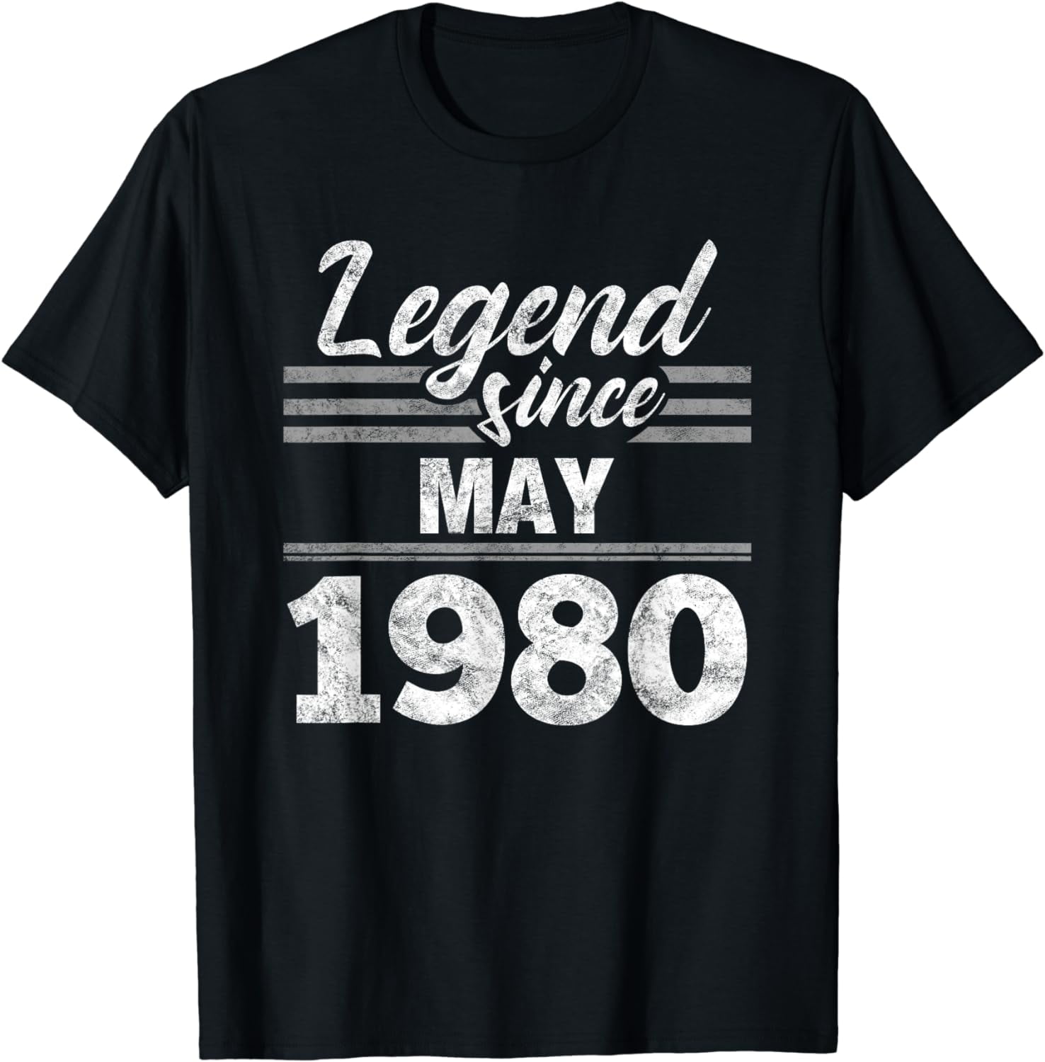 Legend Since May 1980 - 43rd Birthday 43 Year Old T-Shirt - Walmart.com