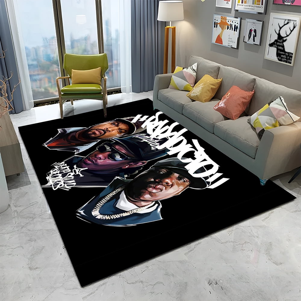 Legend Star Hip Hop Rapper Art Carpet Rug for Home Living Room Bedroom ...