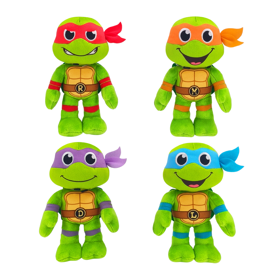 Legend Toys TMNT 8" Basic Plush Starter 4-Pack, Leonardo, Donatello ...