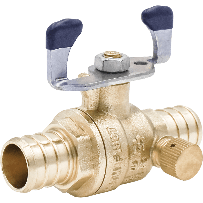 Legend Valve 1/2" T-2007NL No Lead PEX Ball Valve with Drain in Forged ...
