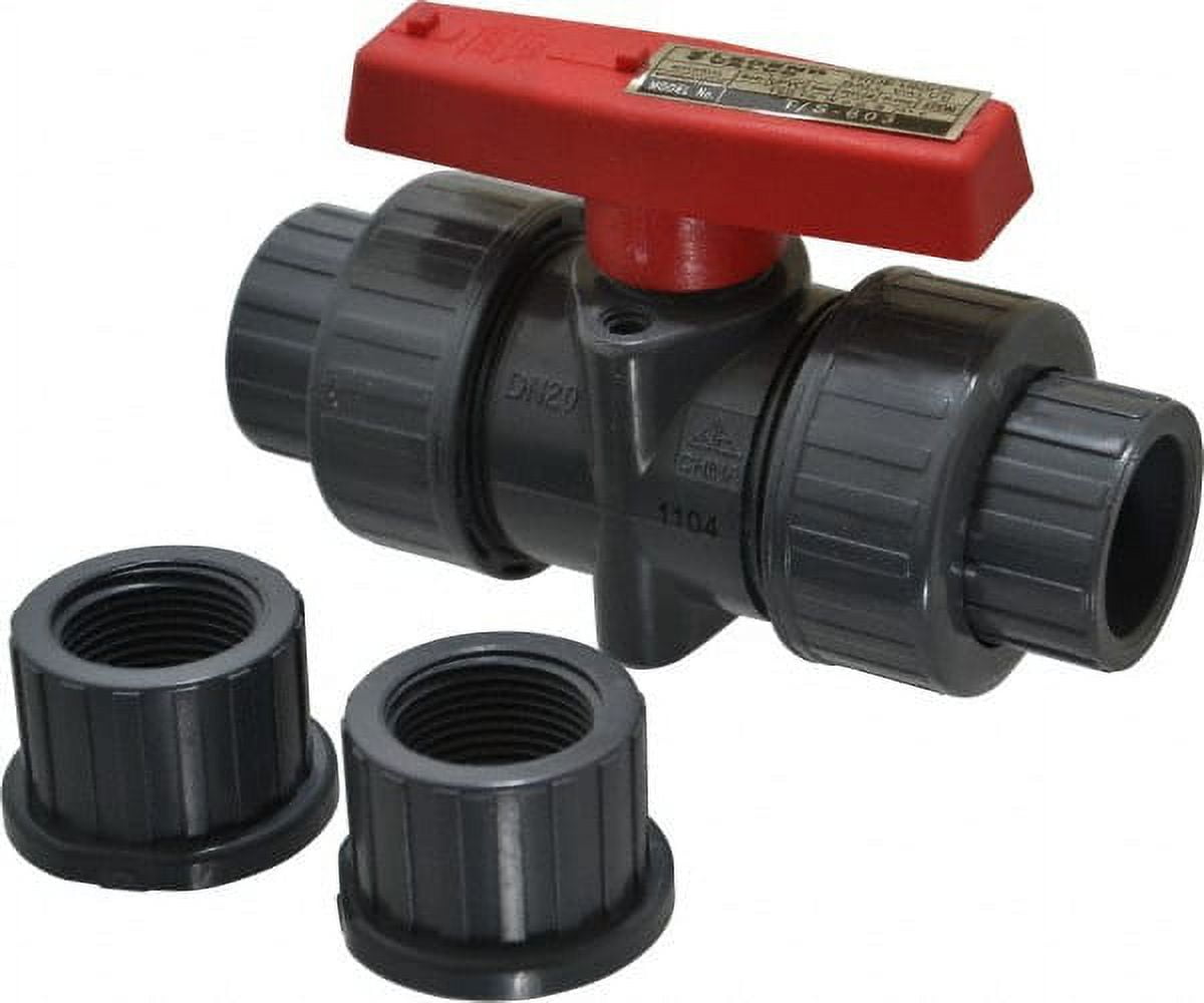 Legend Valve 3/4" Pipe, Full Port, PVC True Union Design Ball Valve ...