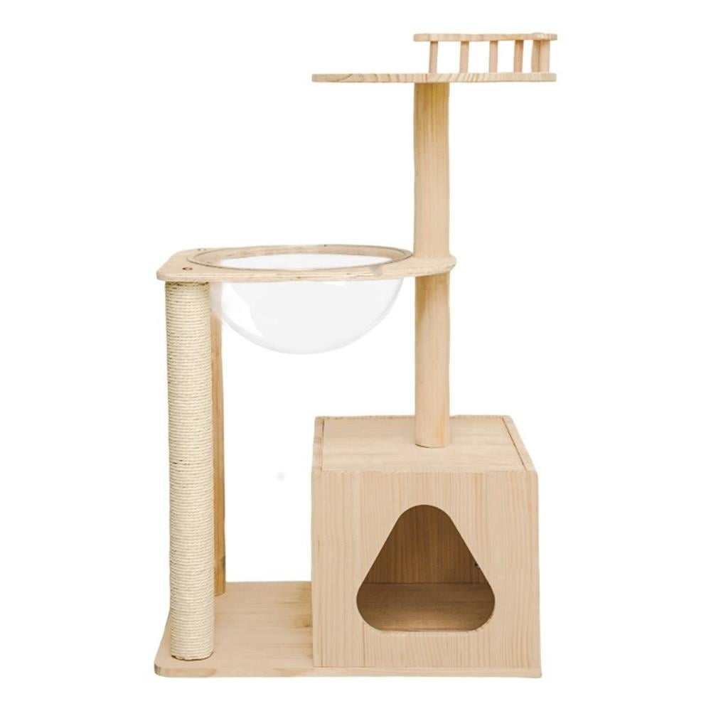 Legend Vansen Solid Wood Cat Tower Cat Tree Cat Condo With Space ...