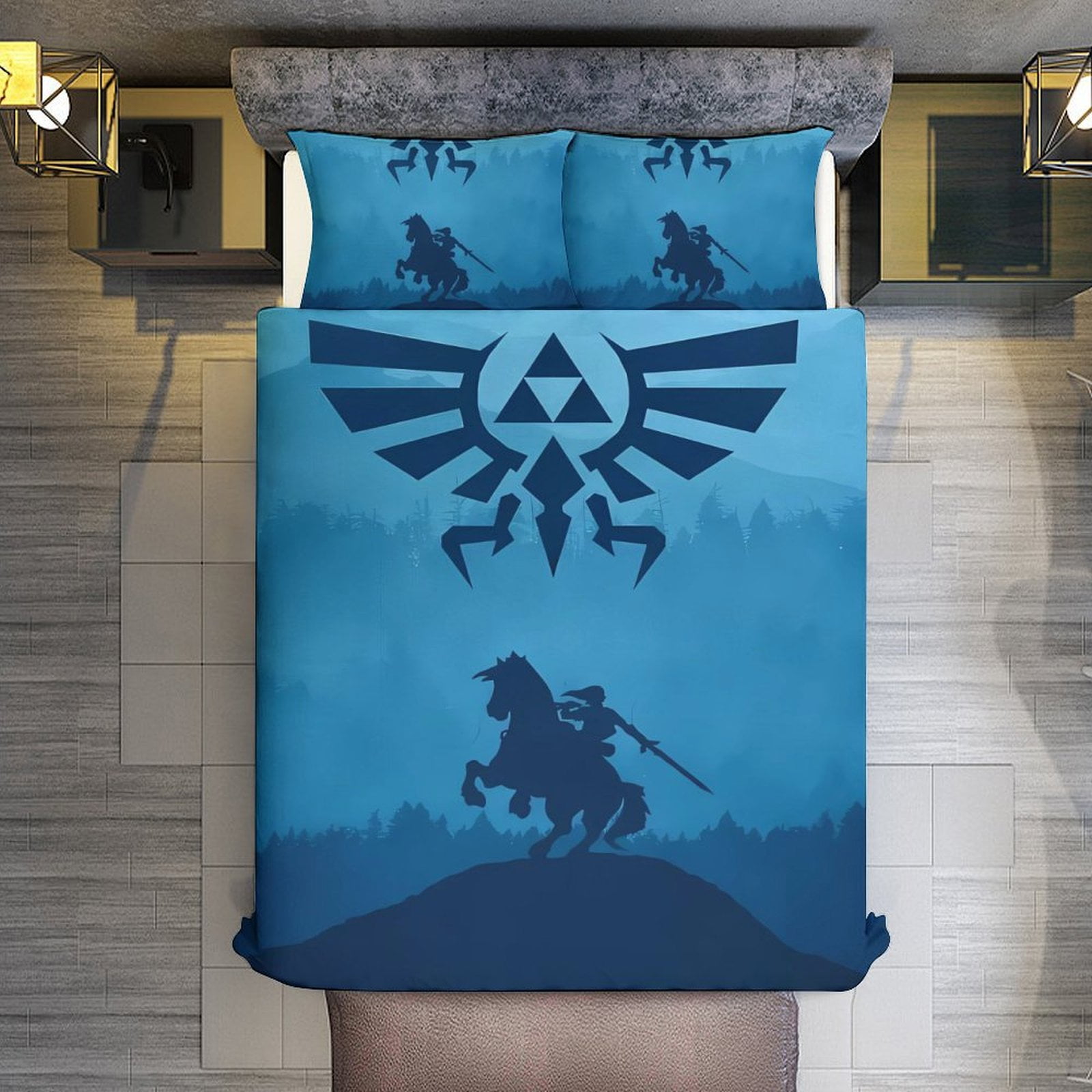 The Legend of Zelda 3-Piece Bedding Set, Printed Quilt Set Twin Size ...