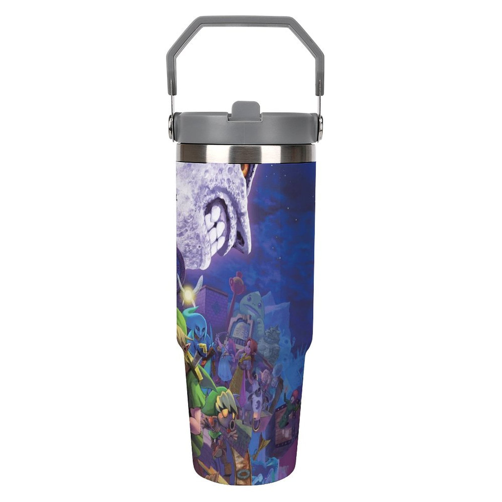 The Legend of Zelda 30 Oz Tumbler With Handle And Straw, Stainless ...