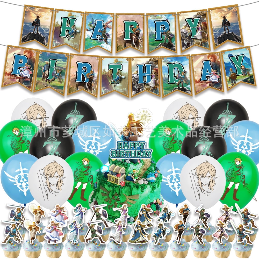 Legend of Zelda Birthday Party Decorations, Cute Cartoon Theme Style ...