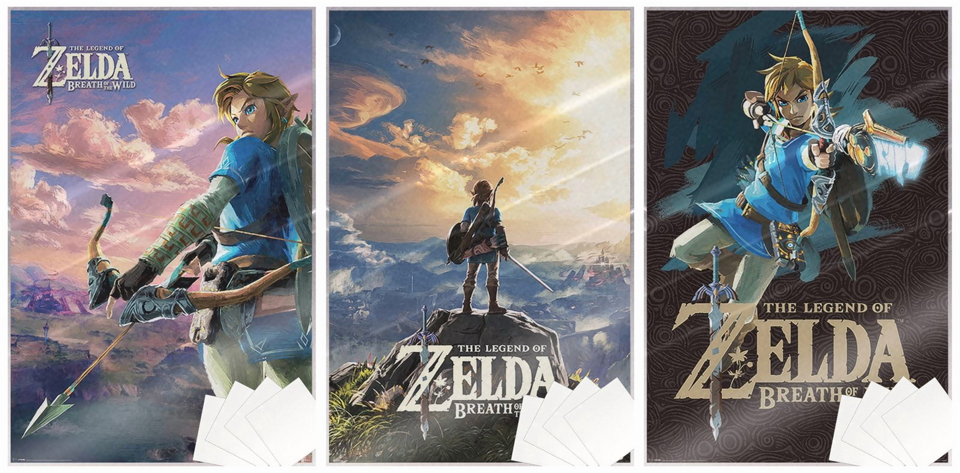 The Legend Of Zelda: Breath Of The Wild - Gaming Poster Set (Game Cover ...