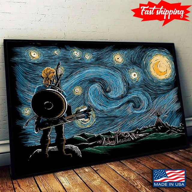 The Legend Of Zelda Breath Of The Wild Link In The Starry Night Vincent ...