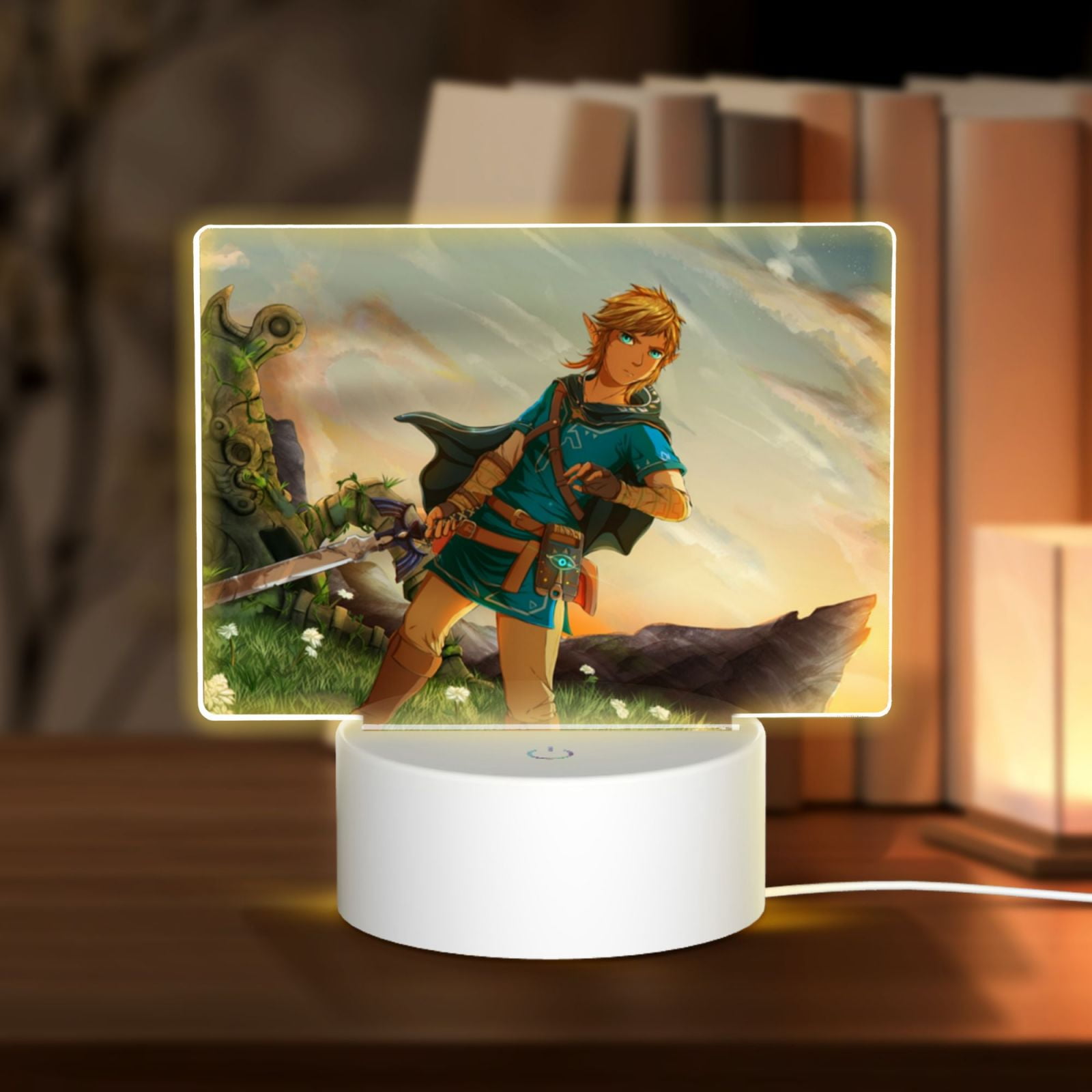 The Legend Of Zelda Breath of the Wild Rectangular Acrylic Night Light Adjustable 3 Light Modes ...