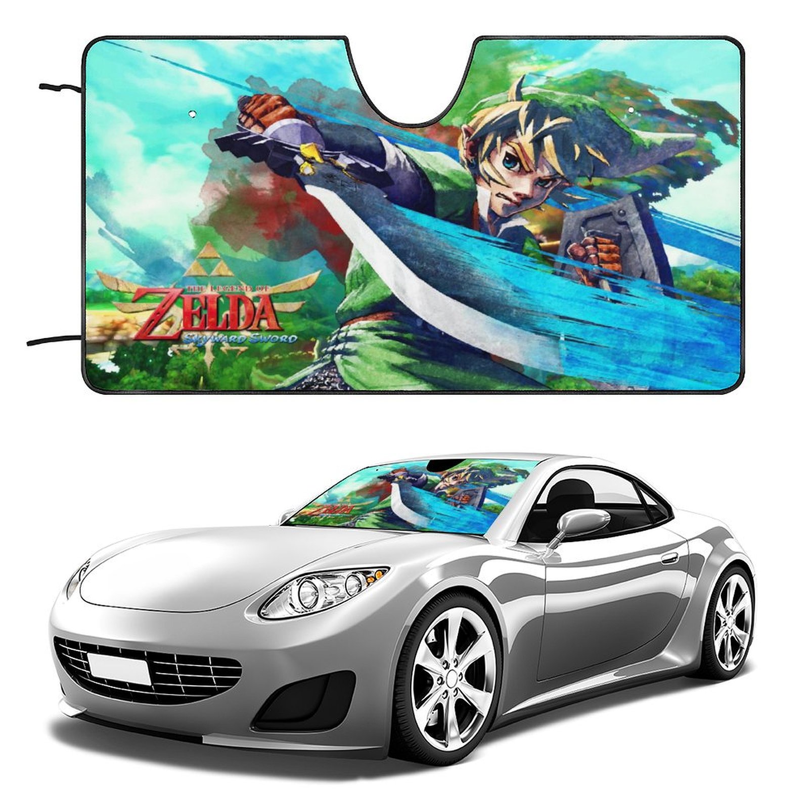 The Legend of Zelda Car Windshield Sun Shade, Foldable Sun Shade for ...
