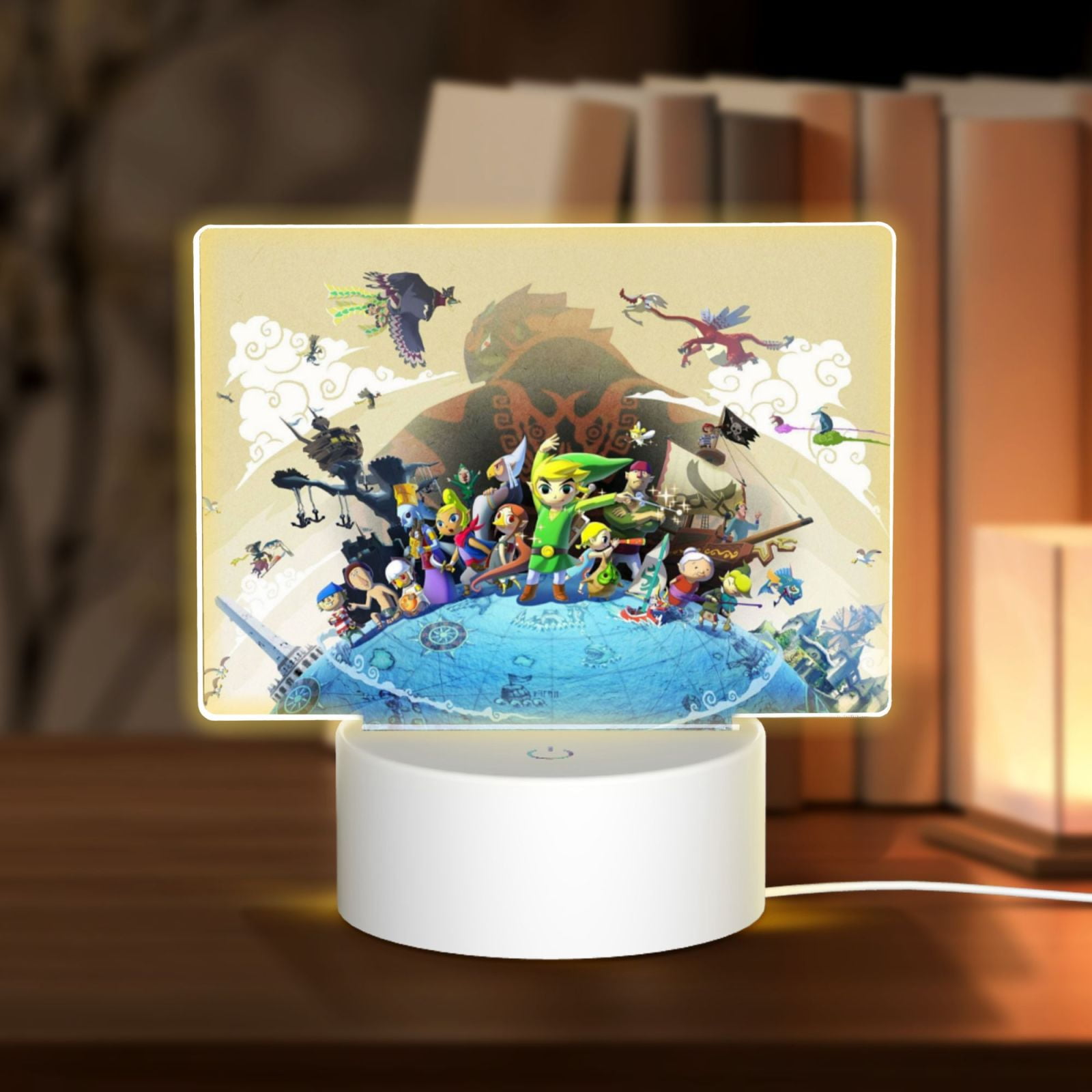 The Legend of Zelda Game Rectangular Acrylic Night Light Adjustable 3 ...