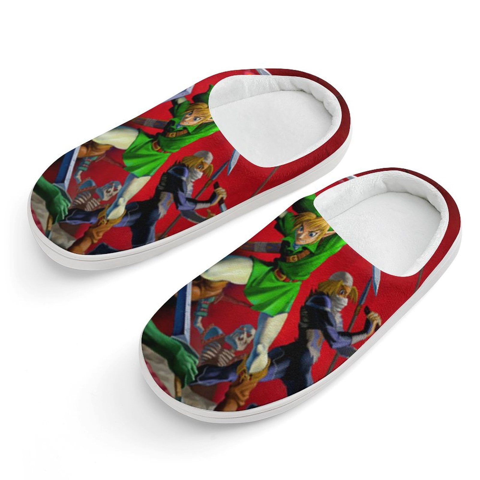 The Legend Of Zelda Game Soft Plush Slippers for Boys Girls Winter Warm ...
