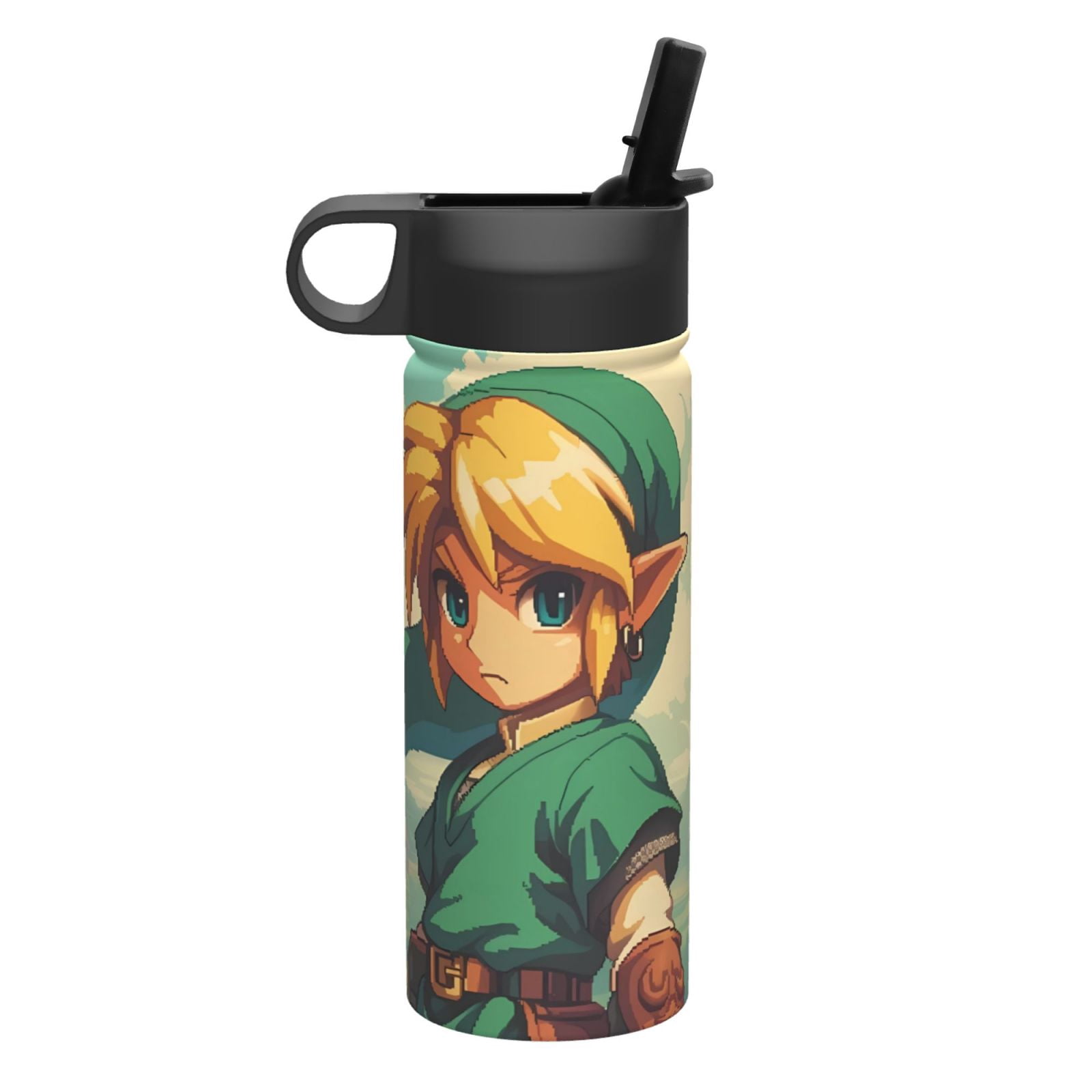 The Legend Of Zelda Kids Insulated Water Bottle With Straw - 18 Oz ...