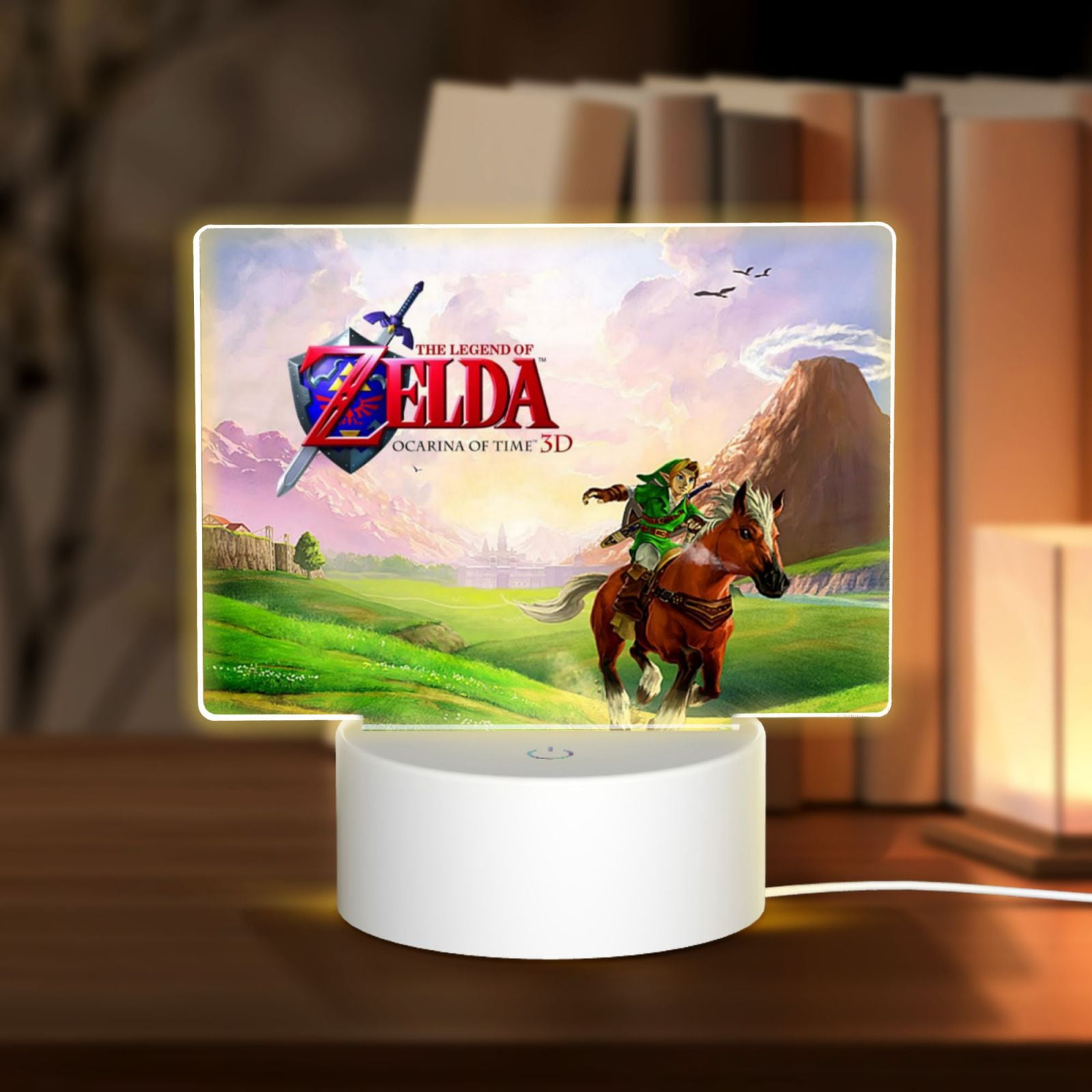 The Legend Of Zelda Ocarina Rectangular Acrylic Night Light Adjustable ...