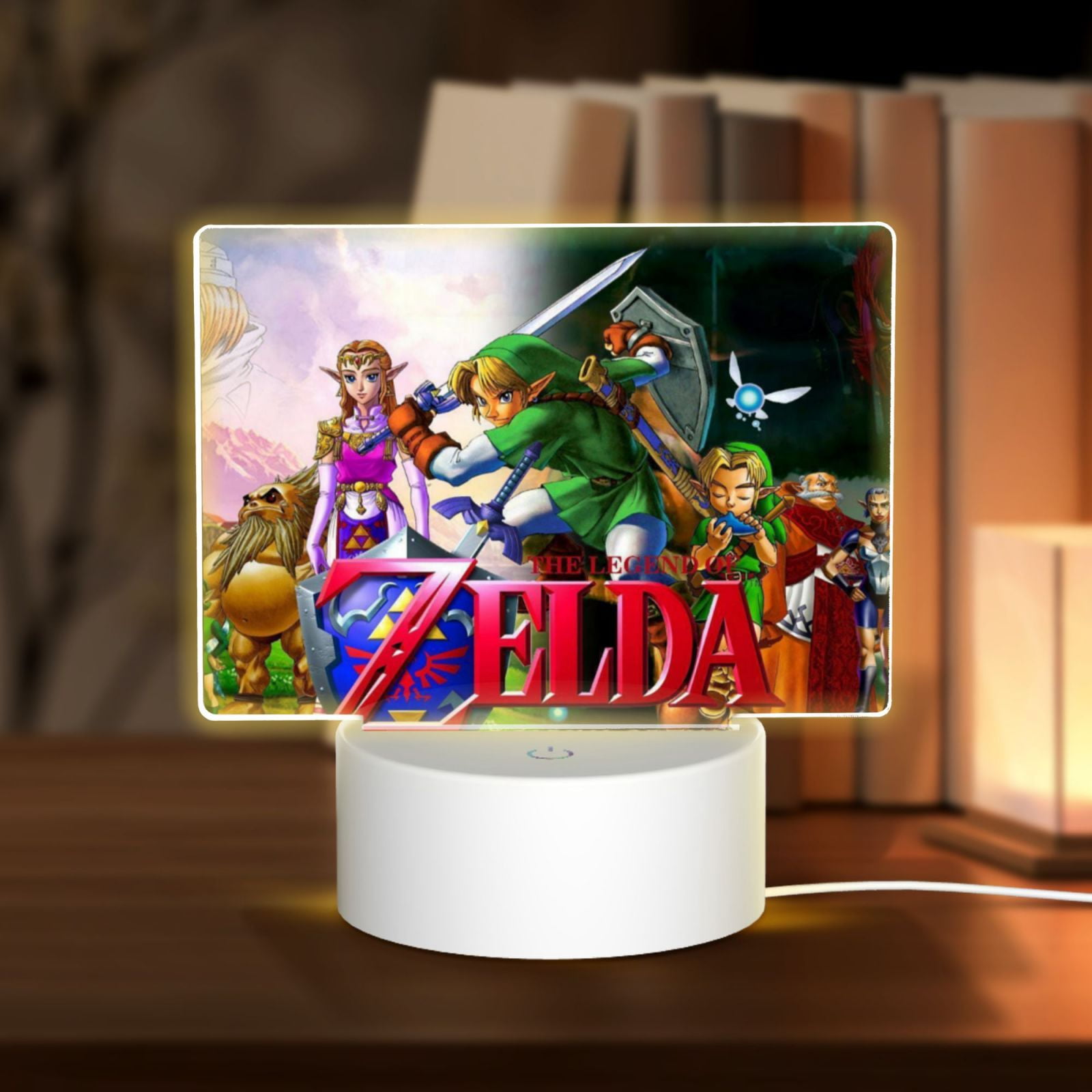 The Legend Of Zelda Ocarina Of Time Rectangular Acrylic Night Light Adjustable 3 Light Modes USB ...