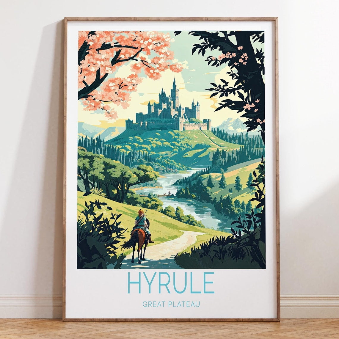 The Legend Of Zelda Poster, Hyrule Great Plateau Wall Art, Hyrule ...