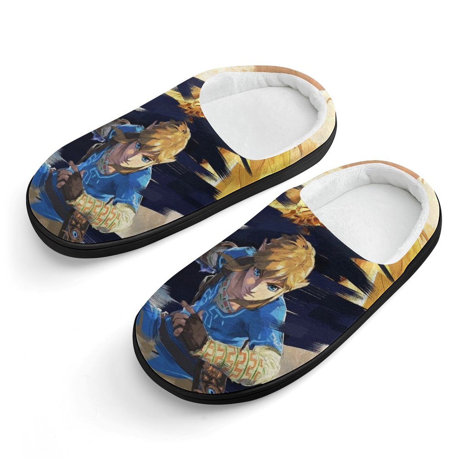 The Legend Of Zelda Poster Soft Plush Slippers for Boys Girls Winter ...