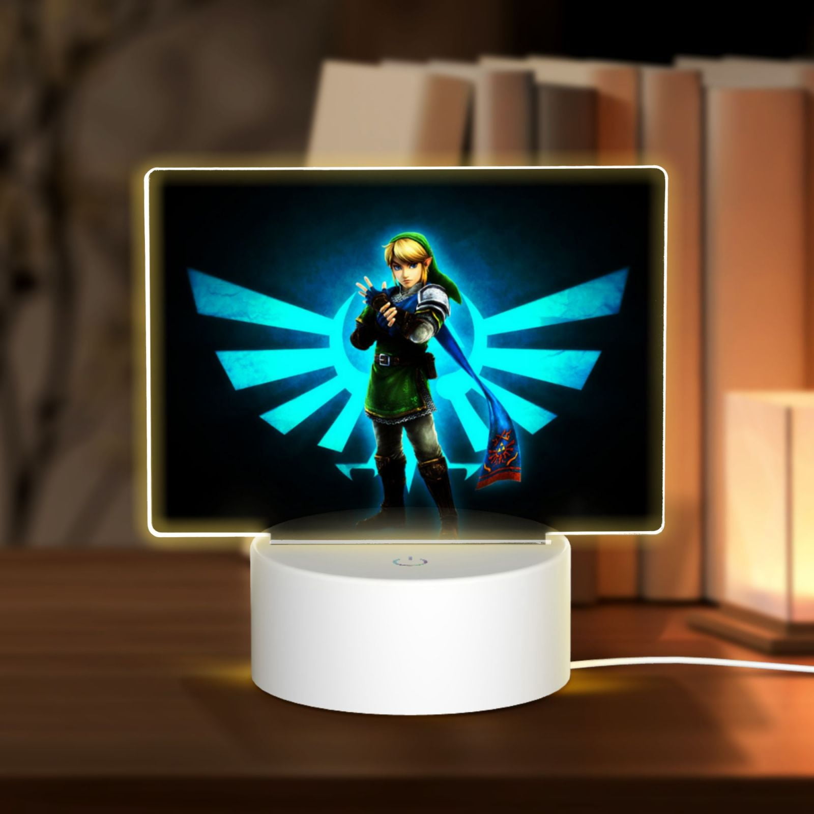 The Legend Of Zelda Symbol Rectangular Acrylic Night Light Adjustable 3 ...