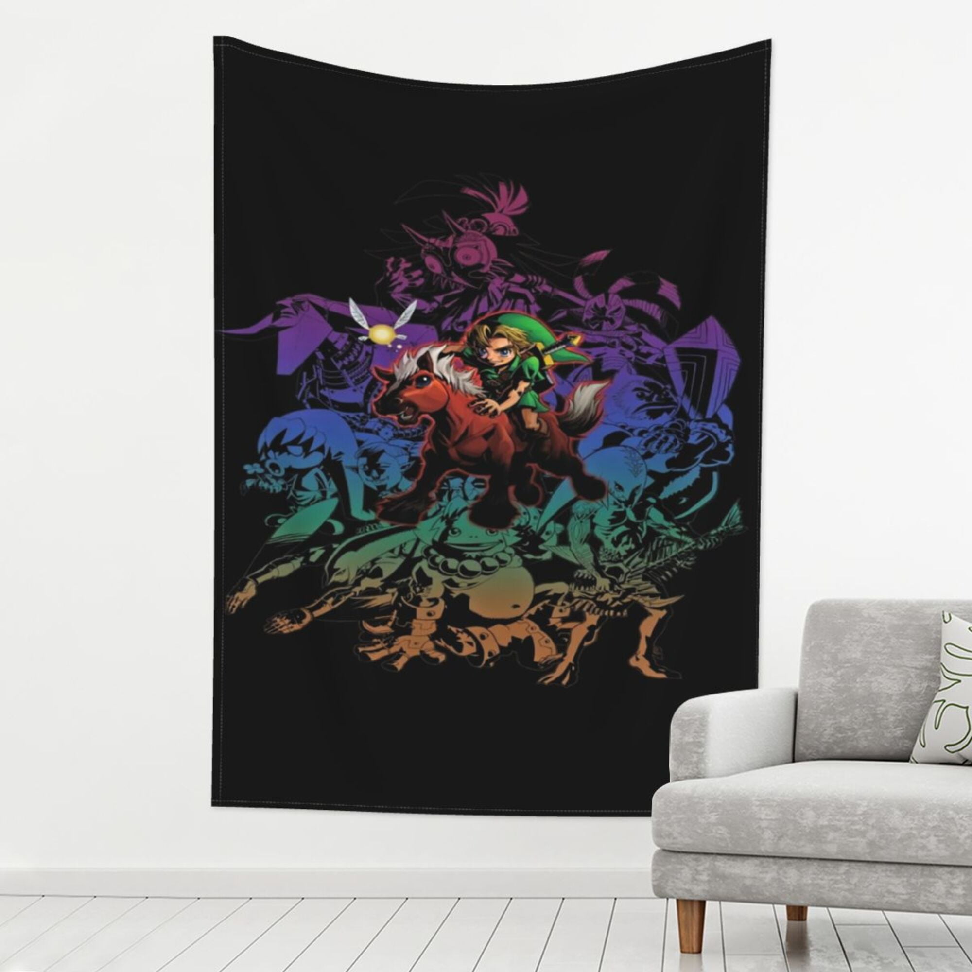 The Legend of Zelda Tapestry Cartoon Print Wall Art Hanging Tapestry ...
