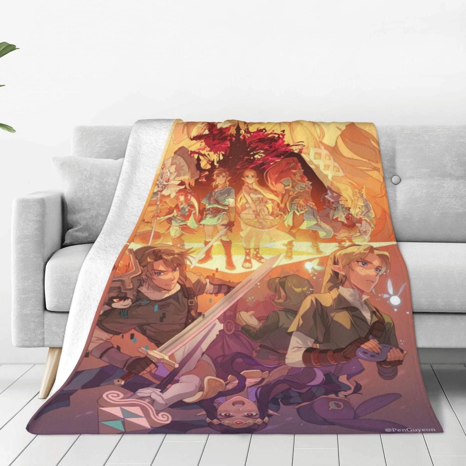 The Legend Of Zelda Throw Blanket Couch Bed Sofa Soft Lightweight Warm ...