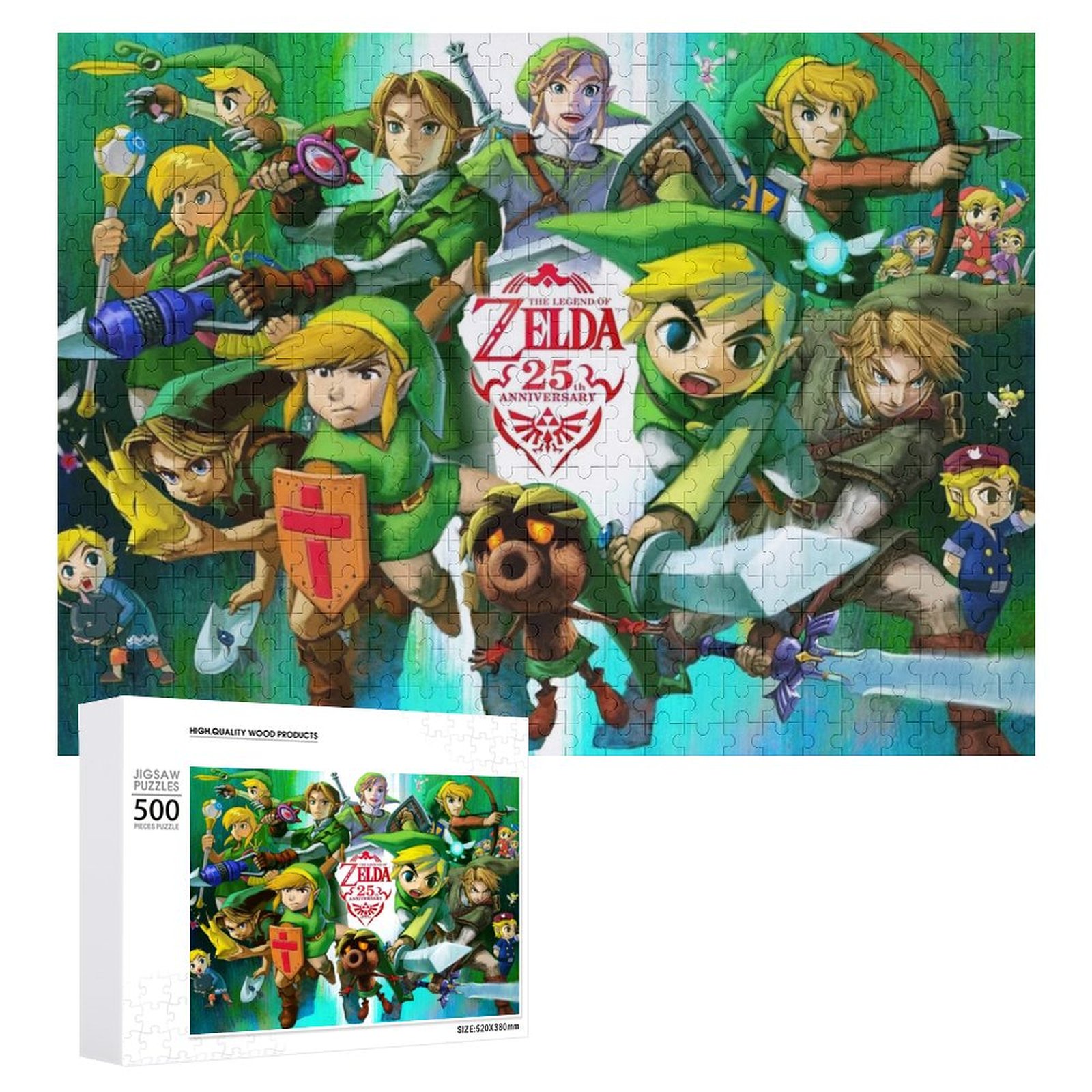The Legend of Zelda Tri Force Heroes Wooden Jigsaw Puzzles Accessories ...