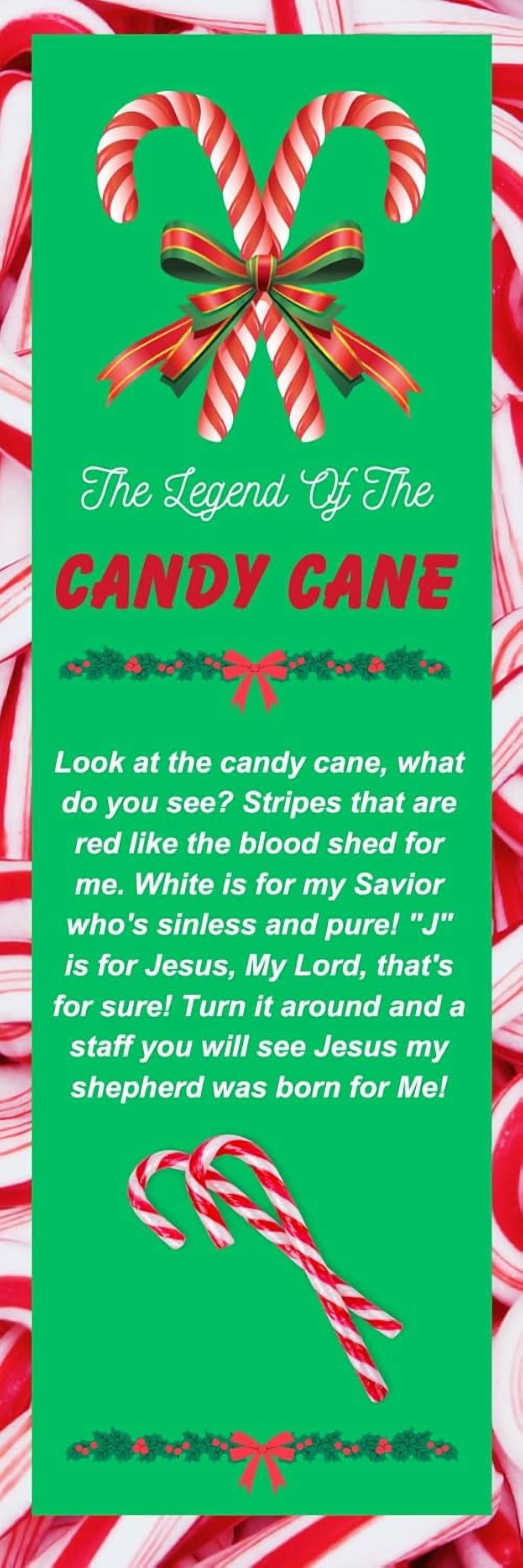Legend of The Candy Cane Christmas Bookmarks (Pack of 50) - Walmart.com