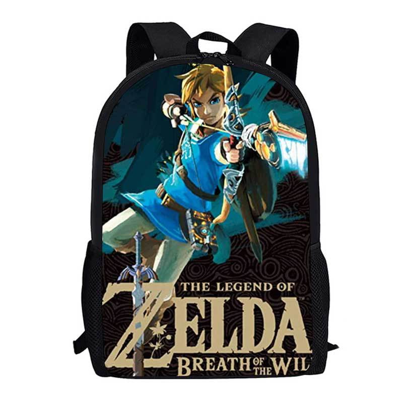 Legend of Zelda Backpack Breath of the Wild Game Spot Student School ...