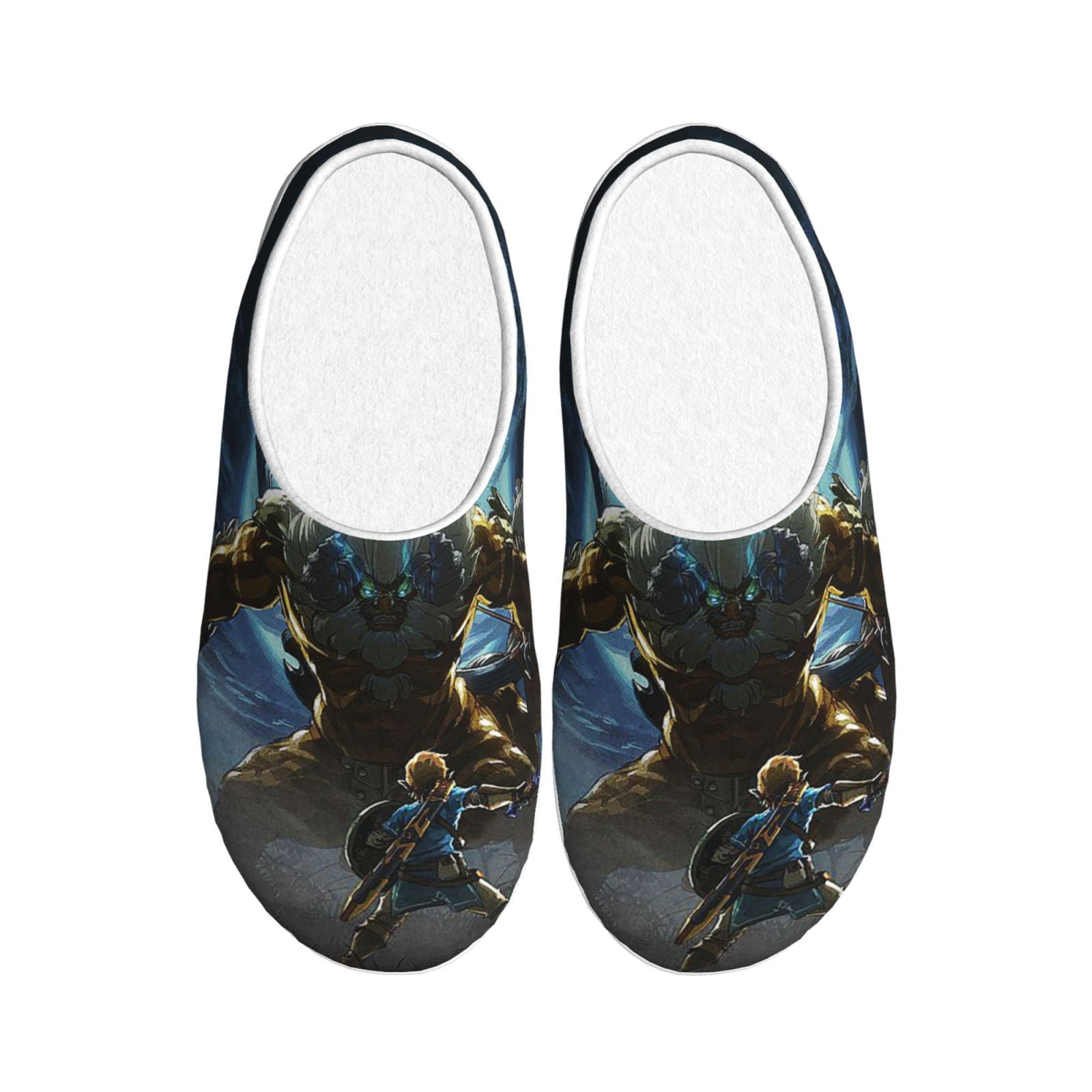 Legend of Zelda Fluffy House Slippers Memory Foam Adult TPR Cotton ...