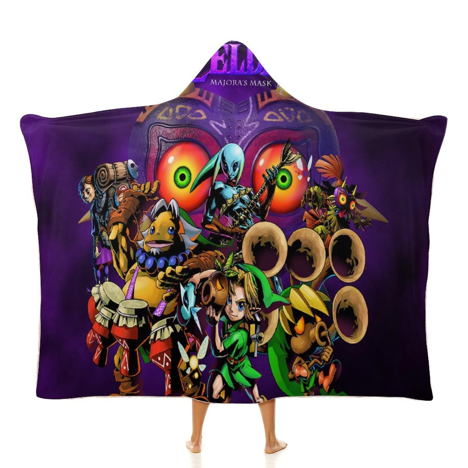 Legend of Zelda Majora Mask Lightweight Cloak Hooded Blanket Fleece ...
