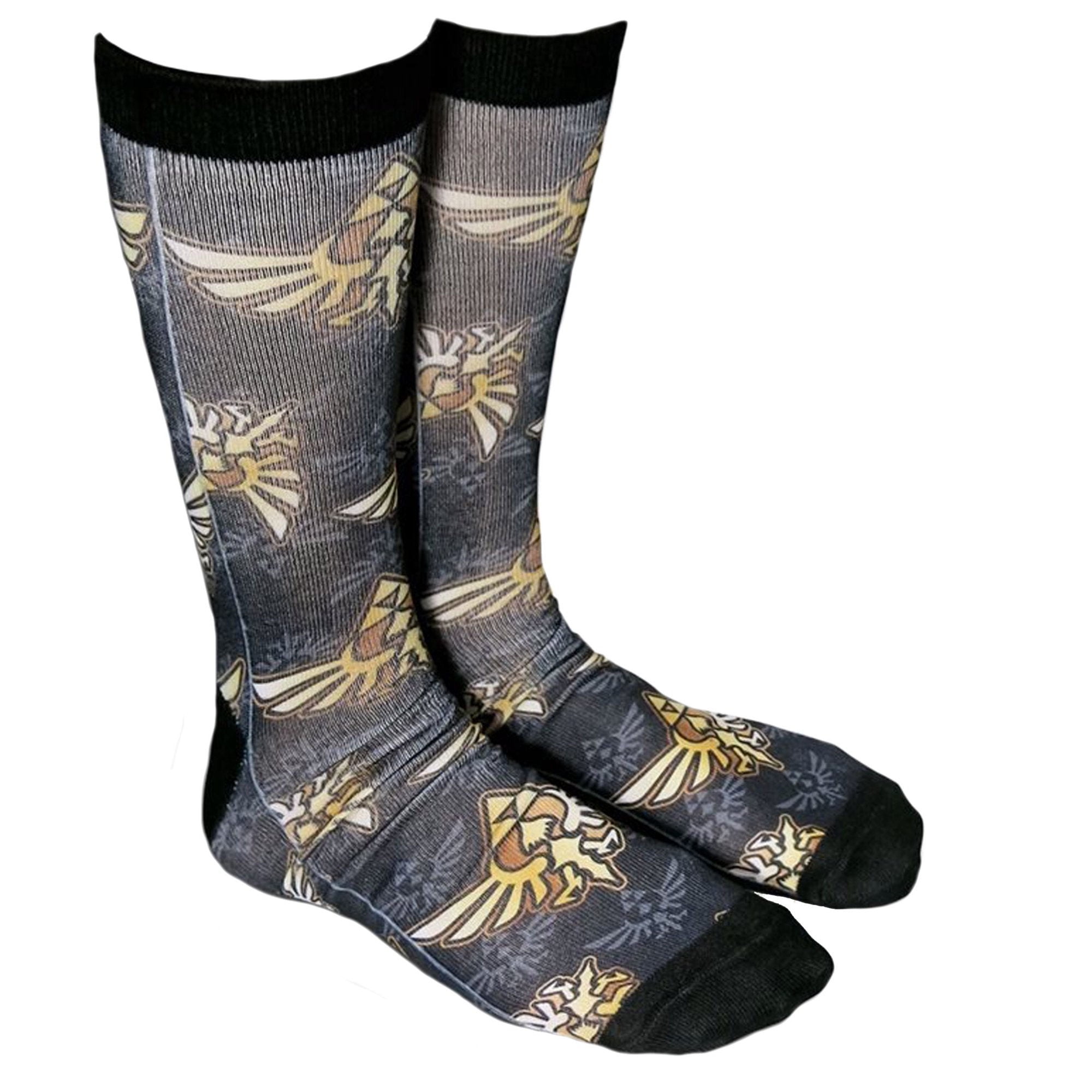 Legend of Zelda Mens' Sublimated Crest Crew Socks 1 Pair & Tin - 2 ...