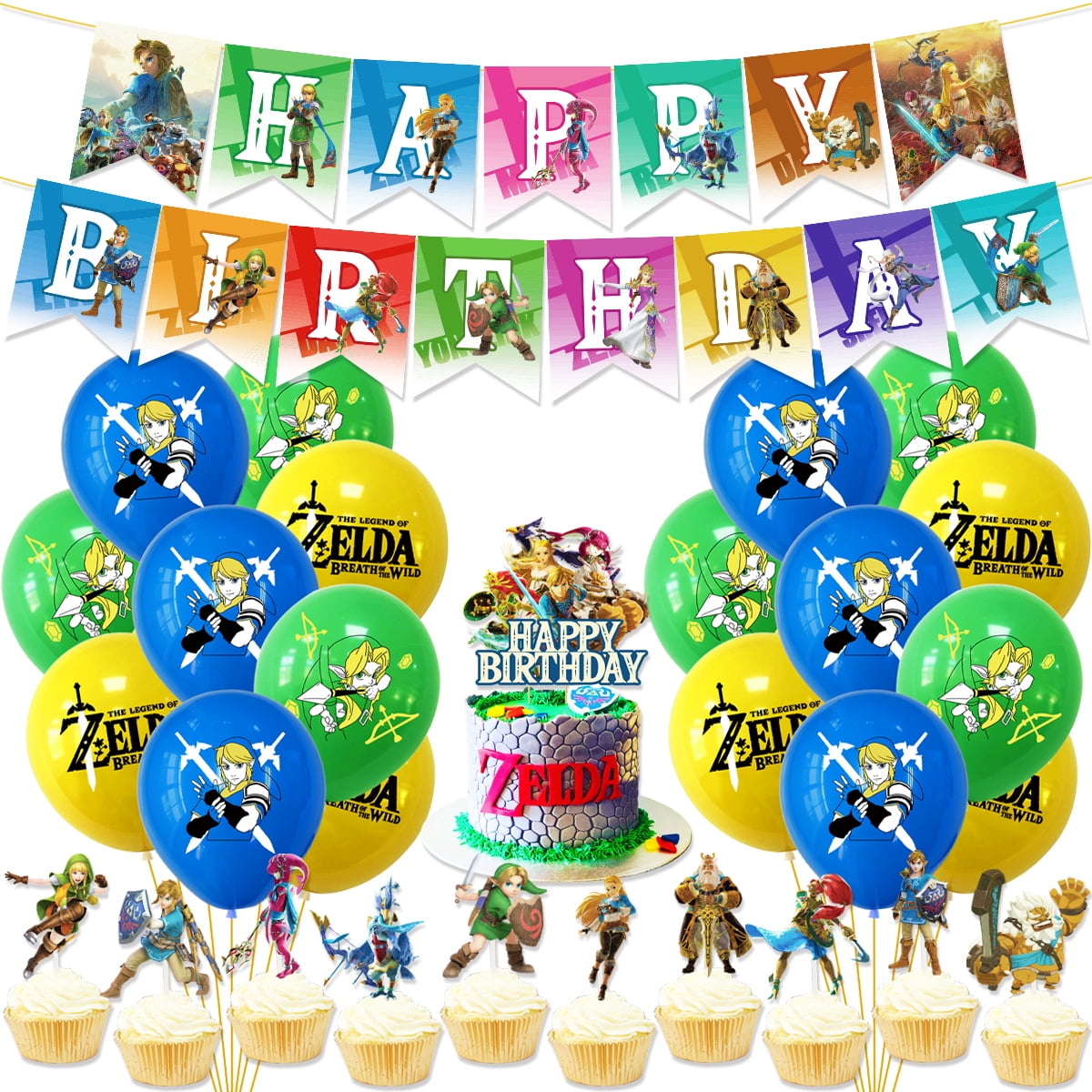 Legend of Zelda Party Decorations, Birthday Supplies including Banners ...