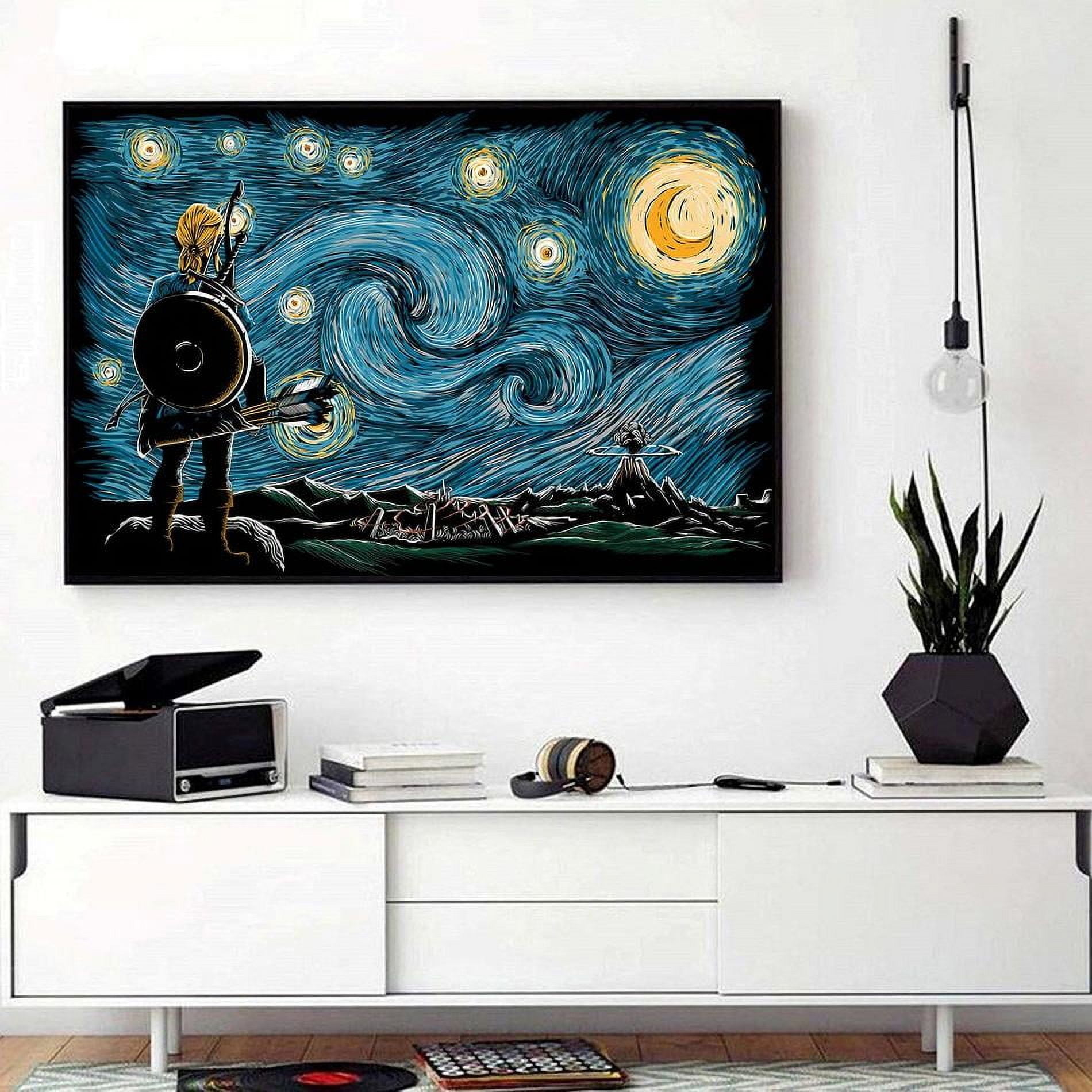 Legend of Zelda Starry Night horizontal 11 x 17 Inch Poster - Walmart.com