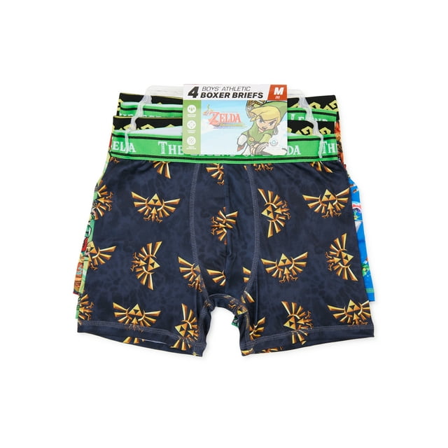 Legend of Zelda The Wind Waker Boys Athletic Graphic Boxer Briefs, 4 ...