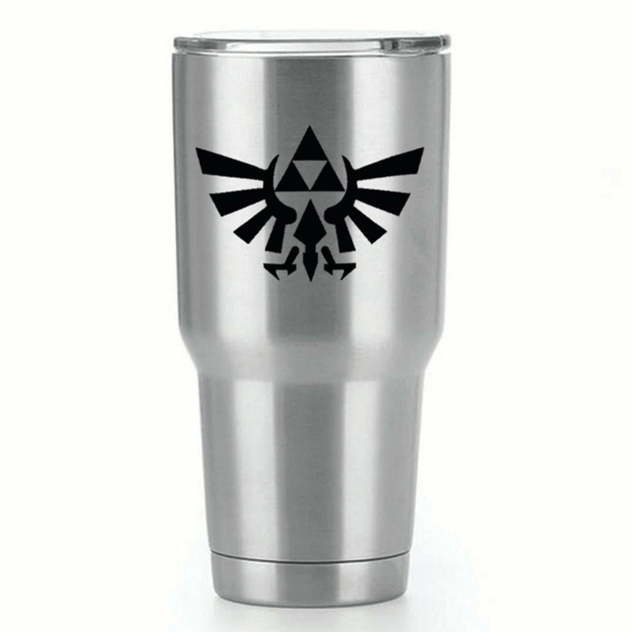 Legend of Zelda Triforce |Single Yeti Decal | 3-Inch Black Vinyl Decal ...