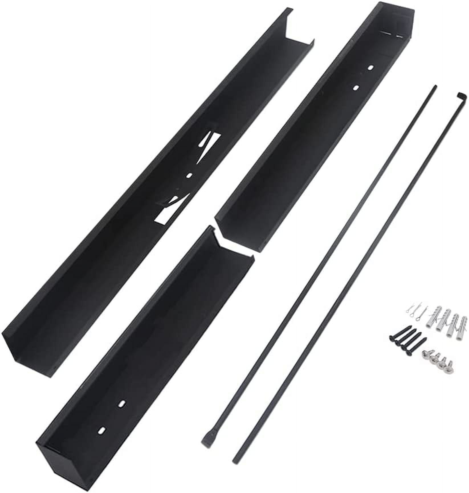 LegendFlame Adjustable Fireplace Curtain Rod Kit for Fireplace Mesh ...