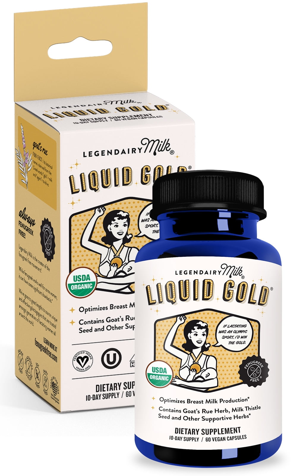 Legendairy Milk Liquid Gold, Adults Lactation Supplement for Increased Milk Production, Organic ...