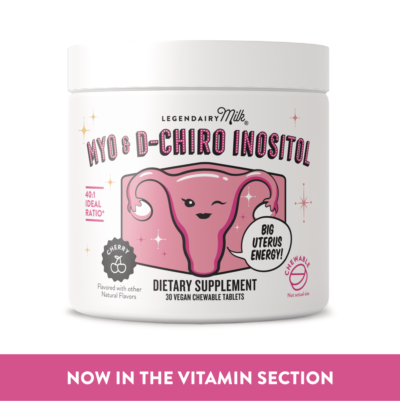 Legendairy Milk Myo and D-Chiro Inositol Chewable Tablets, Dietary ...