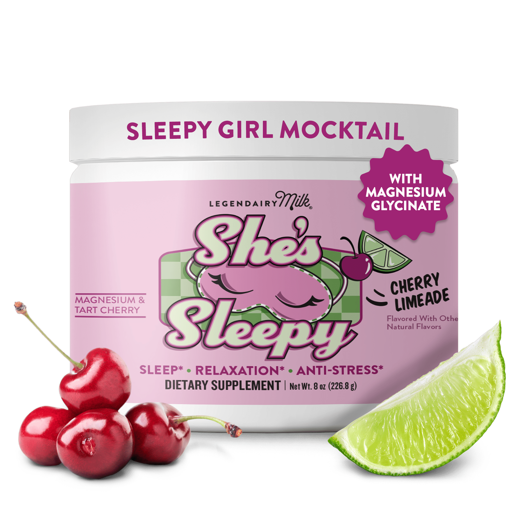 Legendairy Milk She's Sleepy Nightly Sleep Aid Drink Mix, Cherry ...