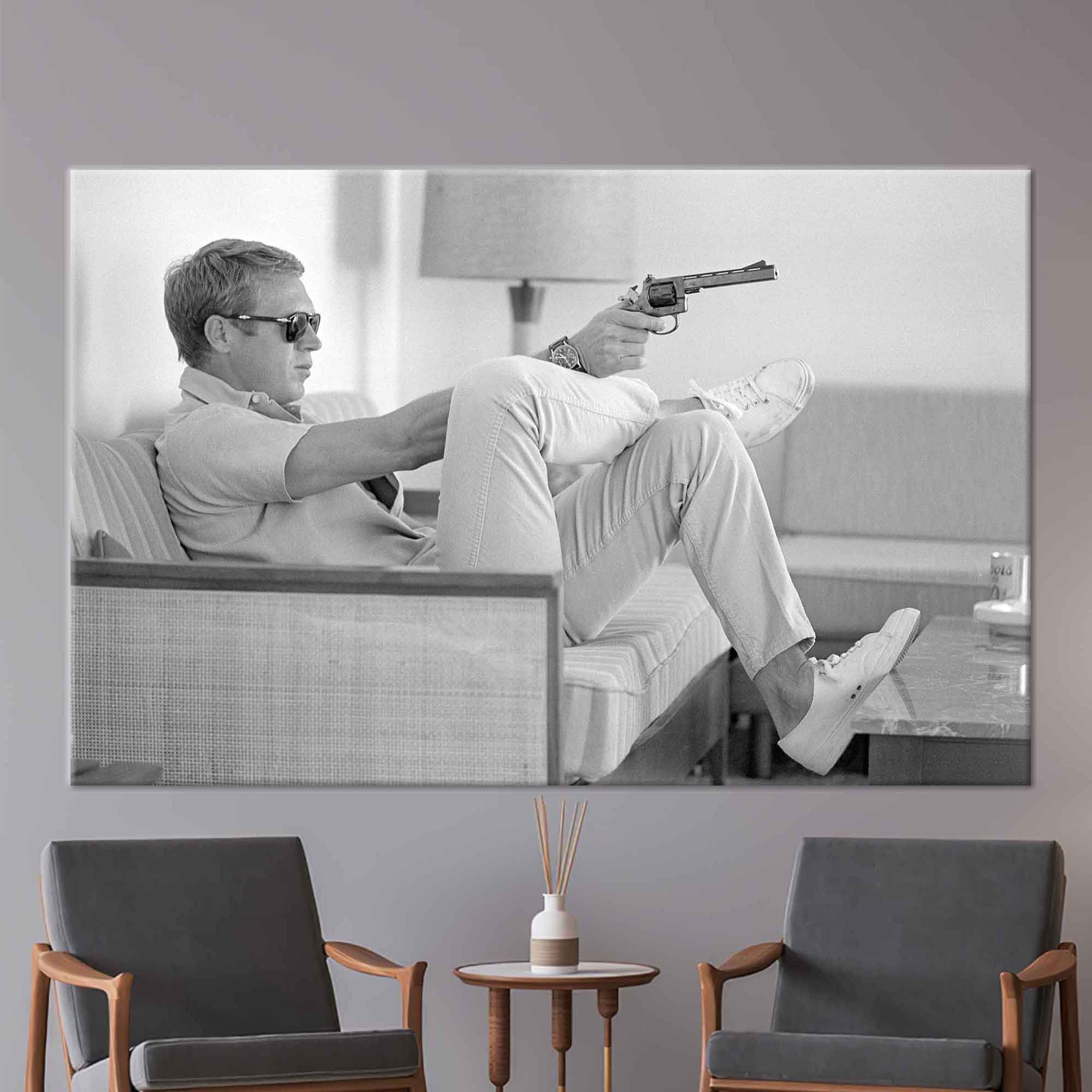 Legendary Actor Wall Art, Famous Canvas Art, Steve McQueen Wall Decor ...