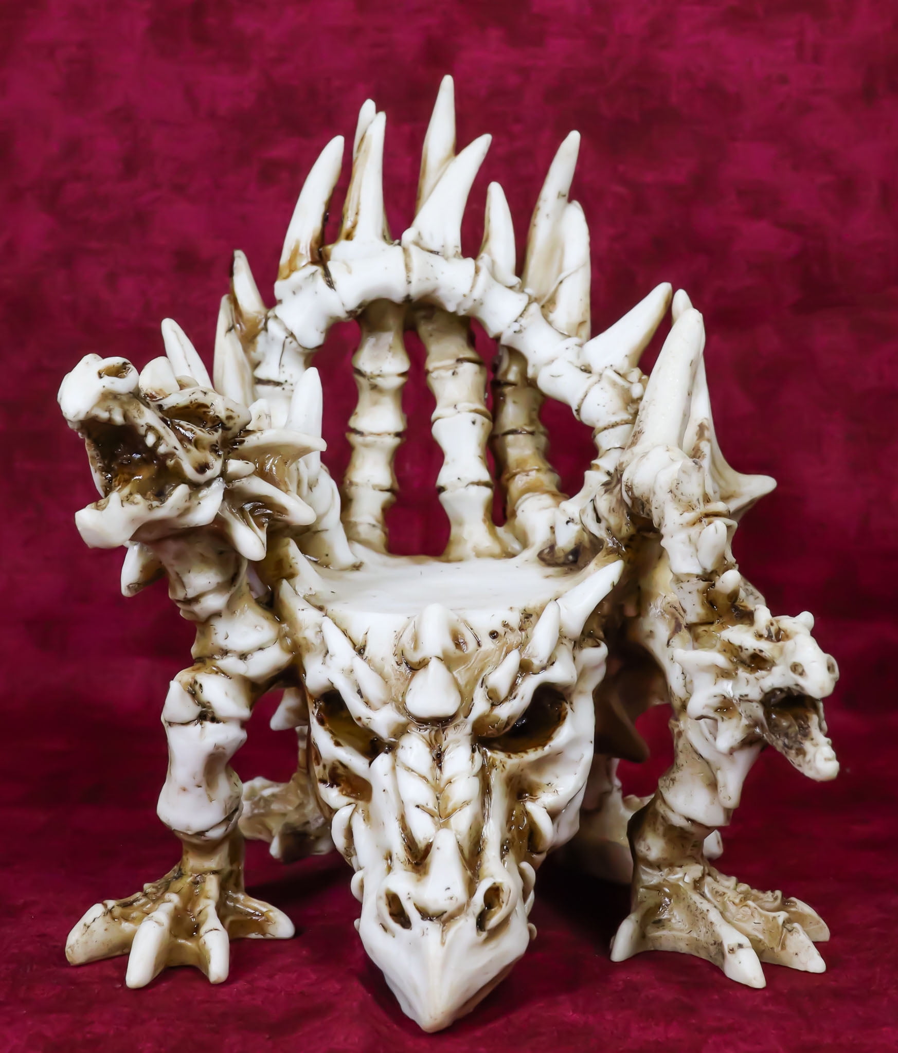 Legendary Arthurian Merlin Dragon Skulls Bones Skeletons Throne Chair ...