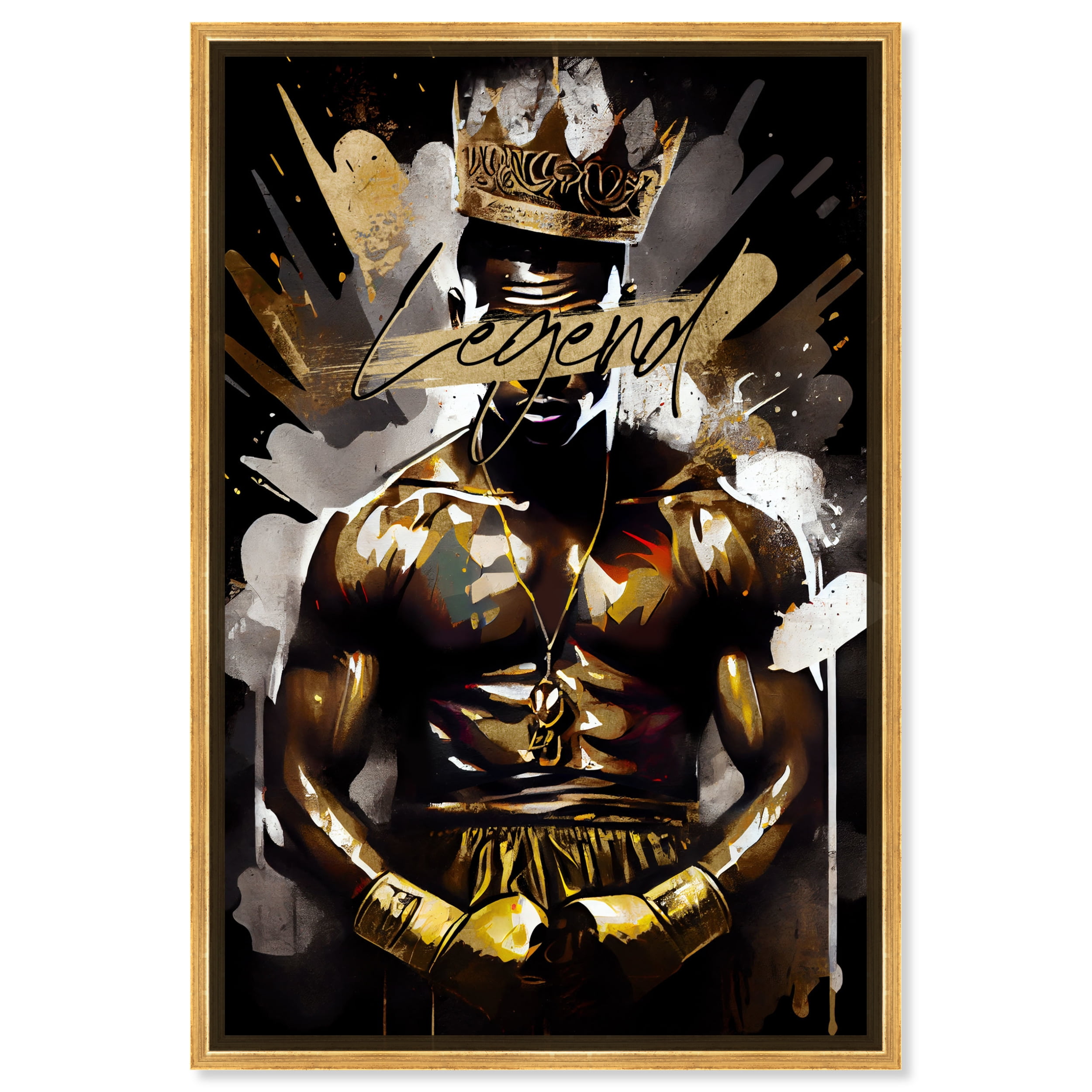 Legendary Boxer Box Inspired Print Man Cave Canvas Wall Art by ...