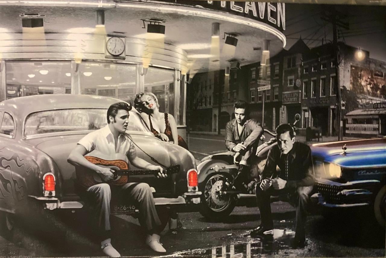 Legendary Crossroad Poster Elvis Marilyn Humphrey Bogart James Dean 24 ...