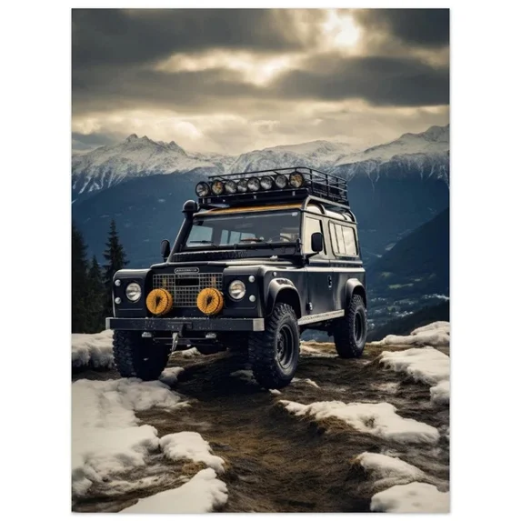 Legendary Defender On Mountain Road With Snow Wall Art Home Decor ...