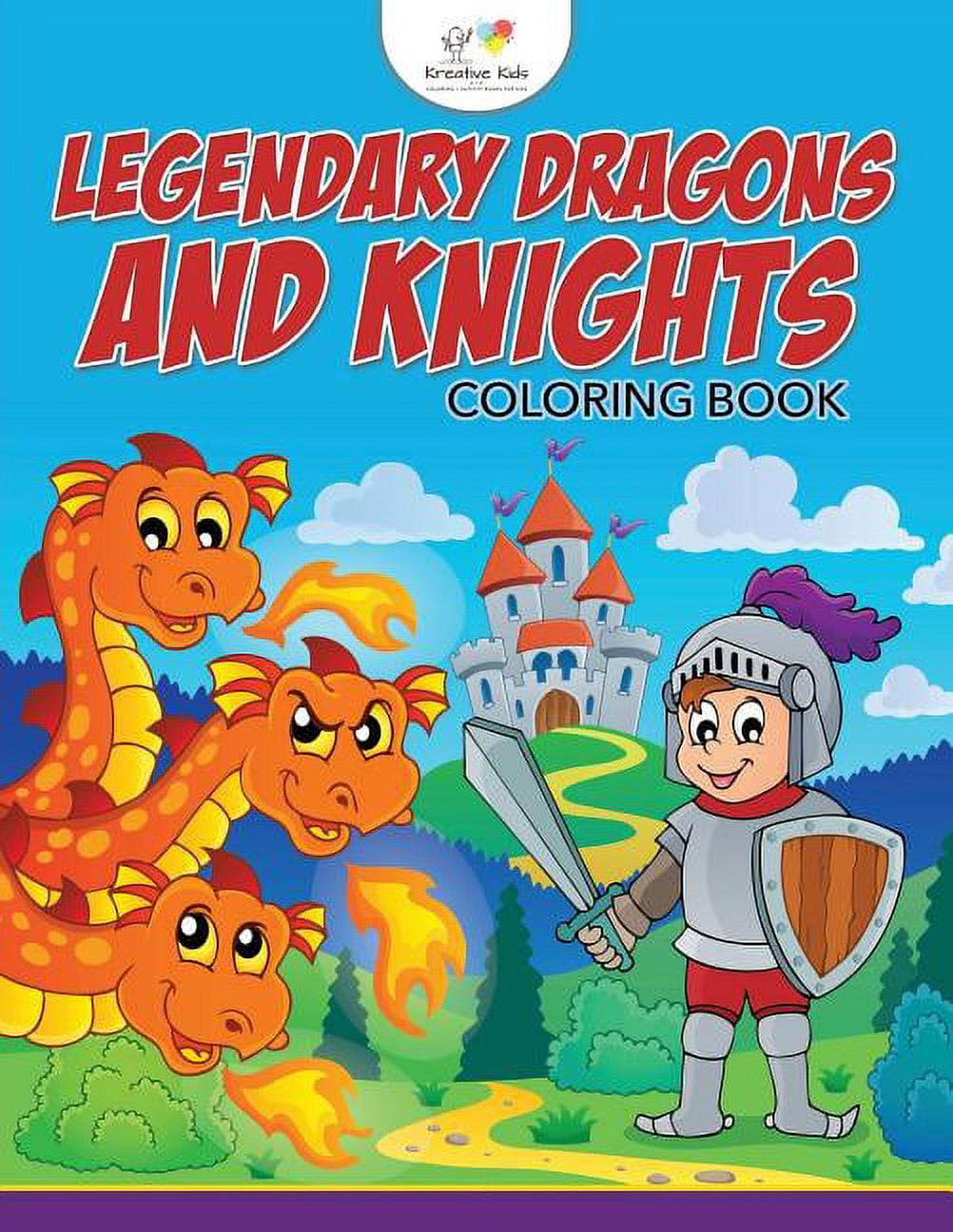 Legendary Dragons and Knights Coloring Book (Paperback) - Walmart.com